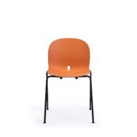 China Stackable Armless PP Chair For Restaurant - Powder Coated Metal Legs for sale