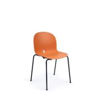 China Stackable Armless PP Chair For Restaurant - Powder Coated Metal Legs for sale