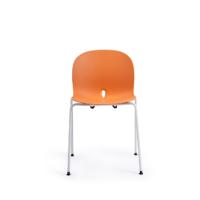 China Stackable Armless PP Chair For Restaurant - Powder Coated Metal Legs for sale