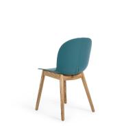 China Molded PP Restaurant Chair And Table Ash Wood Legs Restaurant Bistro Chairs for sale