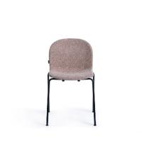 China Armless Restaurant Chair With Molded PP Fabric Upholstery Powder Coated Legs for sale