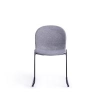 China Restaurant Dining Side Chair Upholstered PP Seat Powder Coated Metal legs for sale