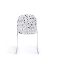 China Restaurant Dining Side Chair Upholstered PP Seat Powder Coated Metal legs for sale