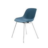 China Modern Armless PP Commercial Cafe Chairs Powder Coated Metal Legs For Hotel for sale