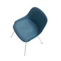 China Modern Armless PP Commercial Cafe Chairs Powder Coated Metal Legs For Hotel for sale