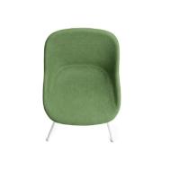 China Modern Restaurant Chair Fabric Upholstered PP Shell Powder Coated Metal Base for sale