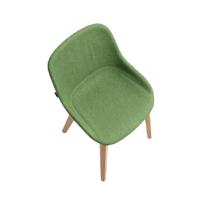 China Upholstered Hotel Restaurant Chair PP Foam Fabric Cover Ash Wood Legs For Cafe for sale