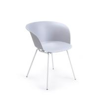 China Ergonomic Restaurant Armchair PP Shell For Bistro Powder Coated Metal legs for sale