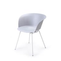 China Ergonomic Restaurant Armchair PP Shell For Bistro Powder Coated Metal legs for sale