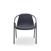 China Fabric Padded Restaurant Bistro Chairs Bentwood Shell Metal Frame Modern Design for sale