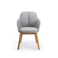 China Fabric Upholstered Restaurant Chair And Table Ash Wood Frame Legs Commercial Restaurant Chairs for sale