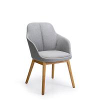 China Fabric Upholstered Restaurant Chair And Table Ash Wood Frame Legs Commercial Restaurant Chairs for sale