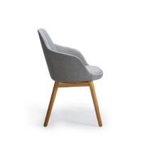 China Fabric Upholstered Restaurant Chair And Table Ash Wood Frame Legs Commercial Restaurant Chairs for sale