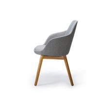 China Fabric Upholstered Restaurant Chair And Table Ash Wood Frame Legs Commercial Restaurant Chairs for sale