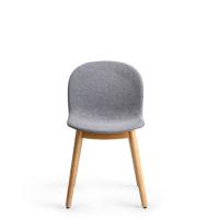 China Fabric Upholstered Restaurant Dining Chairs PP Solid Ash Wood Legs For Hotel for sale
