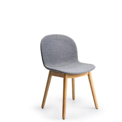 China Fabric Upholstered Restaurant Dining Chairs PP Solid Ash Wood Legs For Hotel for sale