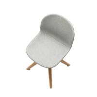 China Swivel Fabric Upholstered Restaurant Dining Chairs Solid Beech Wood Legs For Hotel for sale