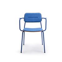 China Black Metal Frame Bentwood Restaurant Chair 590*550*775mm With Fabric Padded for sale