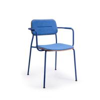 China Black Metal Frame Bentwood Restaurant Chair 590*550*775mm With Fabric Padded for sale