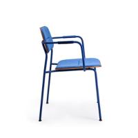 China Black Metal Frame Bentwood Restaurant Chair 590*550*775mm With Fabric Padded for sale