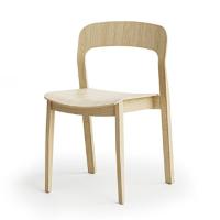 China Solid Wood Stackable Restaurant Chair Veneered American Oak Plywood Seating for sale