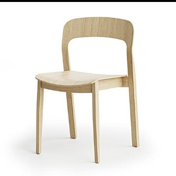 China Solid Wood Stackable Restaurant Chair Veneered American Oak Plywood Seating for sale
