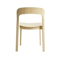 China Solid Wood Stackable Restaurant Chair Veneered American Oak Plywood Seating for sale