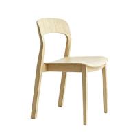China Solid Wood Stackable Restaurant Chair Veneered American Oak Plywood Seating for sale