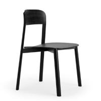 China Solid Ash Wood Restaurant Chair Minimalist Bentwood Frame Armless Dining Seat for sale