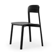 China Solid Ash Wood Restaurant Chair Minimalist Bentwood Frame Armless Dining Seat for sale