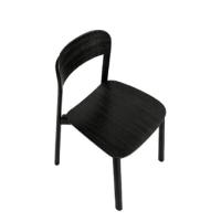 China Solid Ash Wood Restaurant Chair Minimalist Bentwood Frame Armless Dining Seat for sale