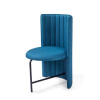 China High Back Restaurant Chair Molded Foam Fabric Seating With Metal Legs For Bistro for sale