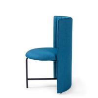 China High Back Restaurant Chair Molded Foam Fabric Seating With Metal Legs For Bistro for sale