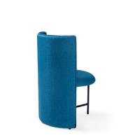 China High Back Restaurant Chair Molded Foam Fabric Seating With Metal Legs For Bistro for sale