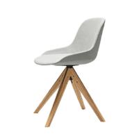 China Swivel Restaurant Chair And Table Fabric Upholstered Restaurant Dining Chairs Beech Tapered Legs for sale