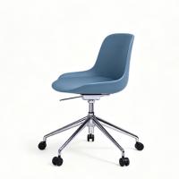 China Height Adjustable Swivel Office Desk Chair Smooth With Tilting Polished Aluminum Base for sale