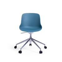China Height Adjustable Swivel Office Desk Chair Smooth With Tilting Polished Aluminum Base for sale