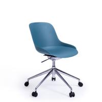 China Height Adjustable Swivel Office Desk Chair Smooth With Tilting Polished Aluminum Base for sale