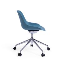 China Height Adjustable Swivel Office Desk Chair Smooth With Tilting Polished Aluminum Base for sale