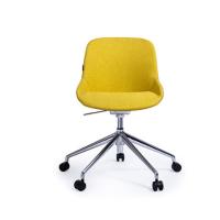China Upholstered Swivel Conference Chair With Adjustable Tilting Aluminum Star Base for sale