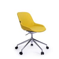 China Upholstered Swivel Conference Chair With Adjustable Tilting Aluminum Star Base for sale