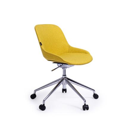 China Upholstered Swivel Conference Chair With Adjustable Tilting Aluminum Star Base for sale