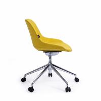 China Upholstered Swivel Conference Chair With Adjustable Tilting Aluminum Star Base for sale