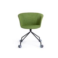 China Powder Coated Upholstered Conference Chairs Stable And Smooth With Metal Base for sale
