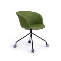 China Powder Coated Upholstered Conference Chairs Stable And Smooth With Metal Base for sale