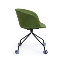 China Powder Coated Upholstered Conference Chairs Stable And Smooth With Metal Base for sale
