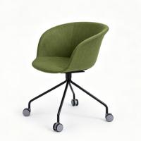 China Powder Coated Upholstered Conference Chairs Stable And Smooth With Metal Base for sale
