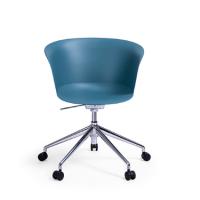 China Ergonomic Swivel Office Armchair With Height Adjustable Polished Aluminum Base for sale