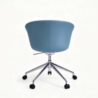 China Ergonomic Swivel Office Armchair With Height Adjustable Polished Aluminum Base for sale
