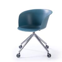 China Stable Swivel Conference Chair With Swivel Chrome Rolling Aluminum Office Meeting Chairs for sale